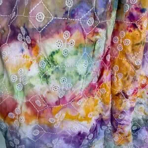 Old Navy | Dresses | Old Navy Upcycled Ice Dyed Embroidered Eyelet Mini ...